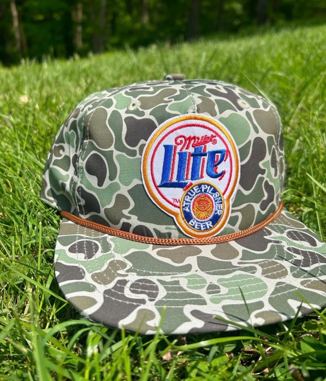 Miller Lite Retro Vintage Jungle Camo Snapback Hat - Etsy