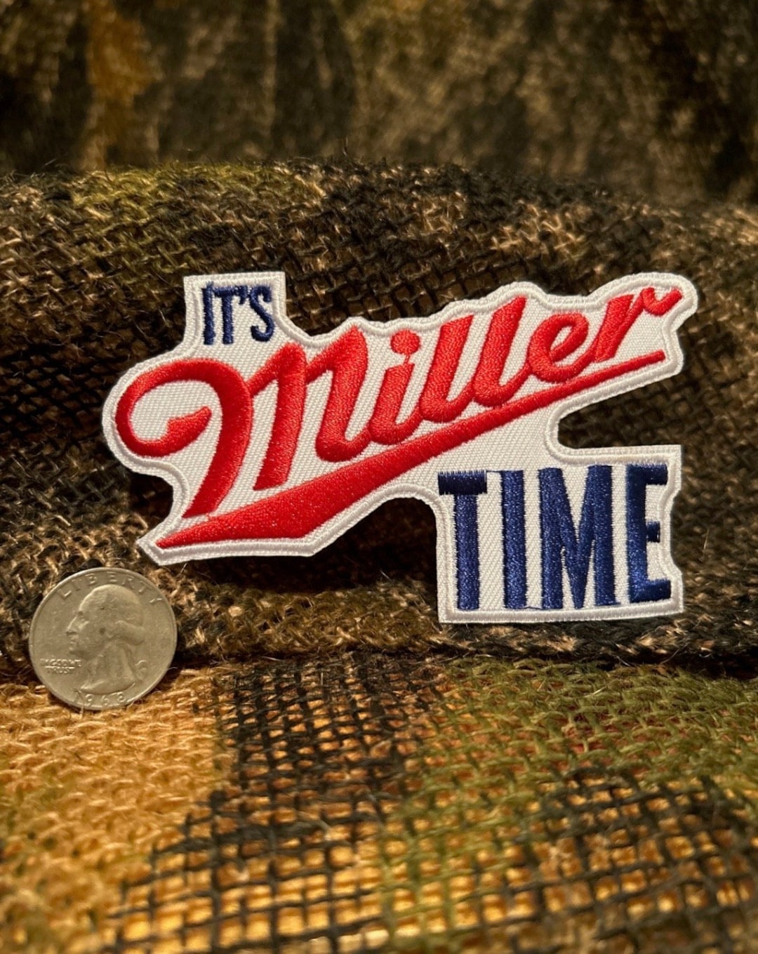 Its Miller Time Retro Vintage Iron on Patch - Etsy