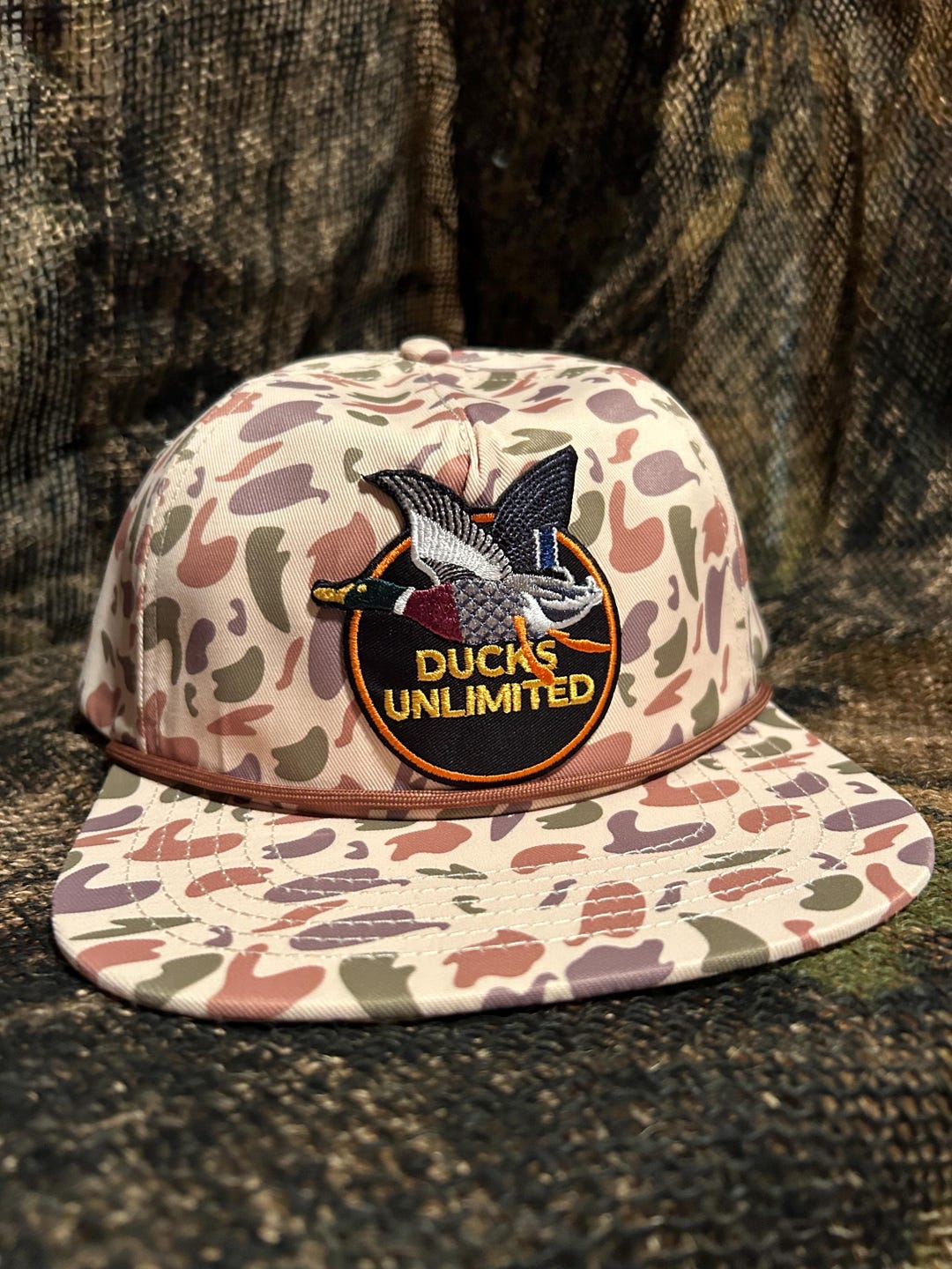 Ducks Unlimited Retro Vintage Wheat Camo Snapback Hat - Etsy