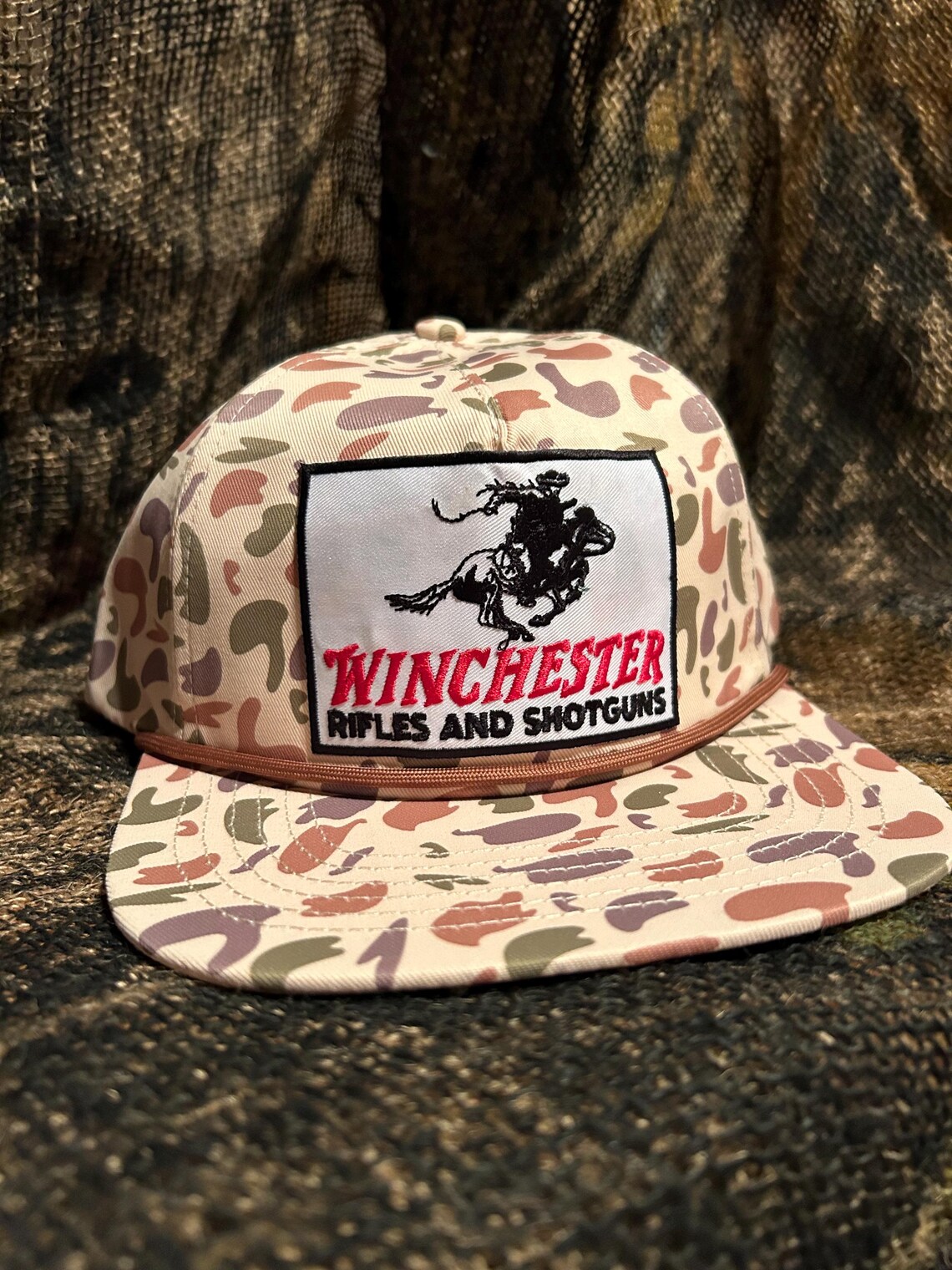 Winchester Retro Vintage Wheat Camo Snapback Hat - Etsy