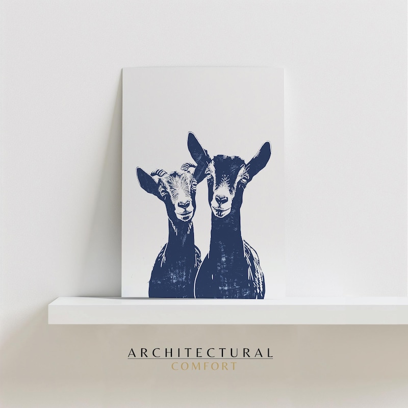 Goat Print - Etsy