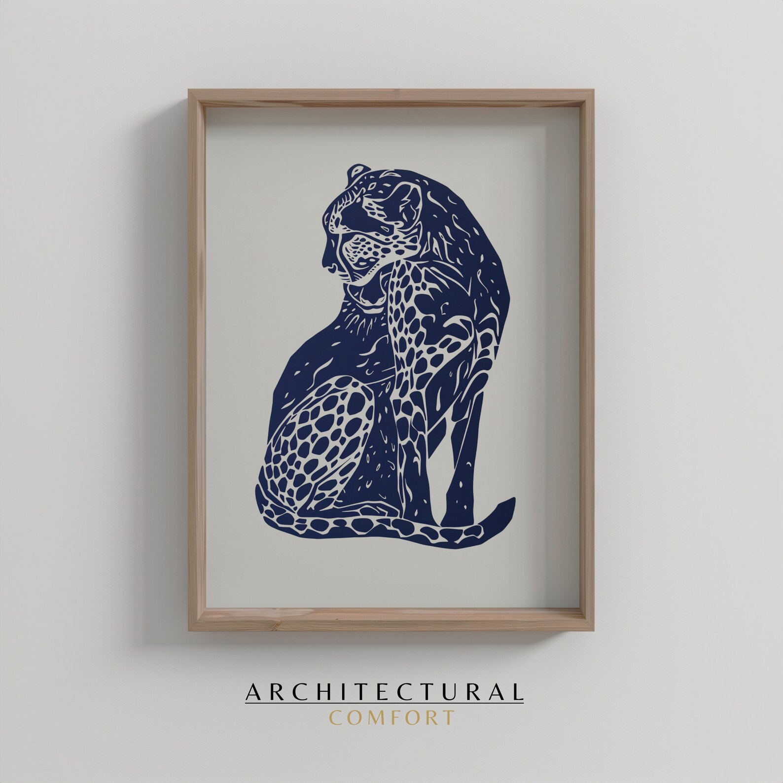 Linocut Cat Print, Cat Poster, Cat Print, Nature Art, Cheetah ...