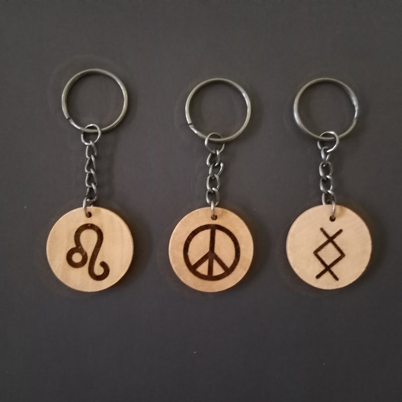 Wood Burned Keychain - Etsy