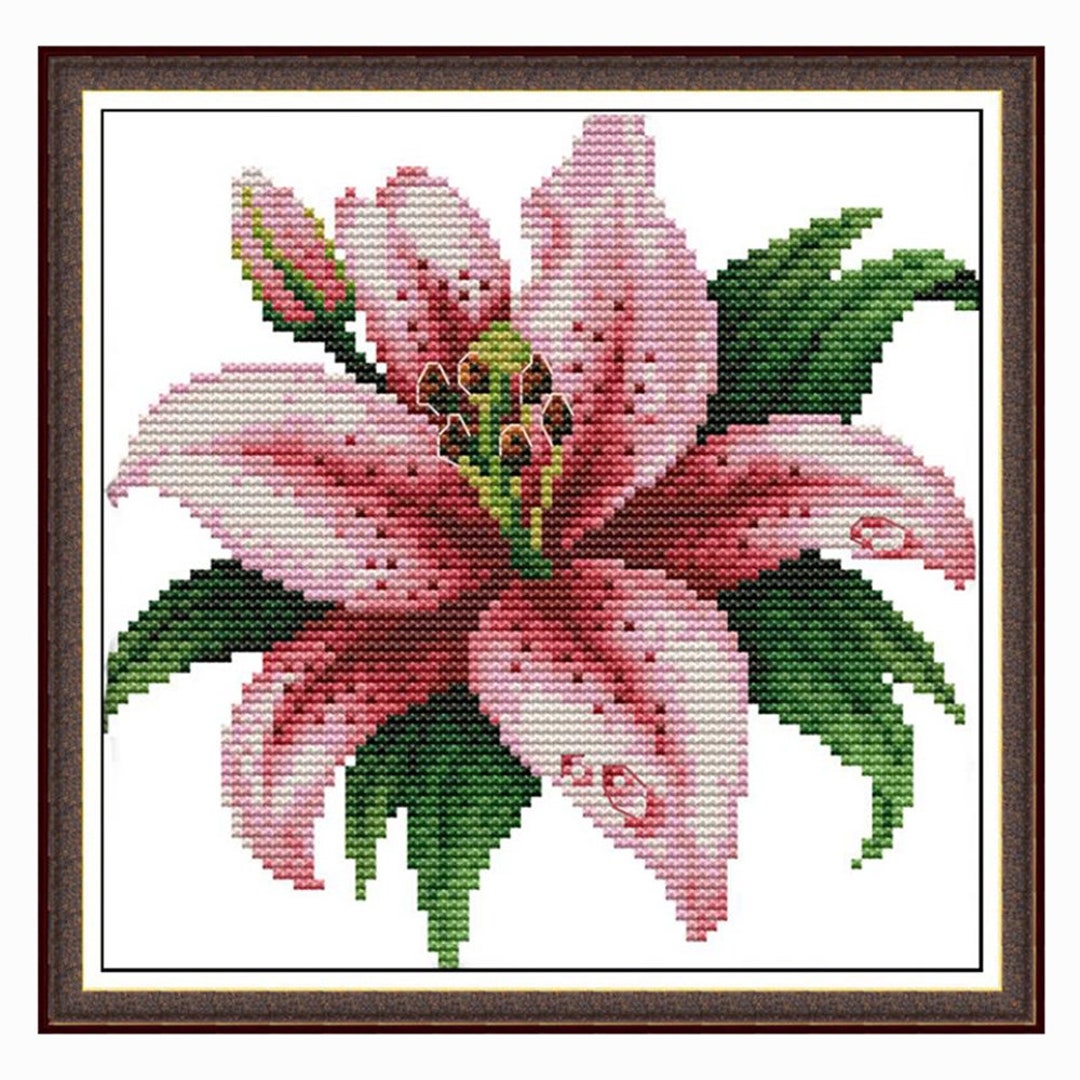 Stamped Cross Stitch - Lily - Etsy