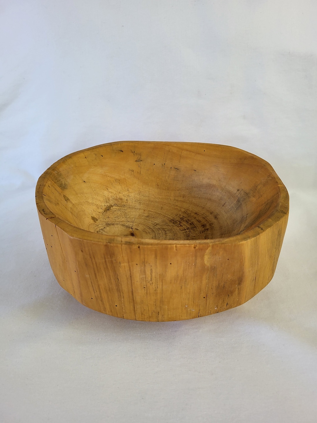 Hand Carved Solid Wood Live Edge Display Bowl, Rustic/primitive - Etsy