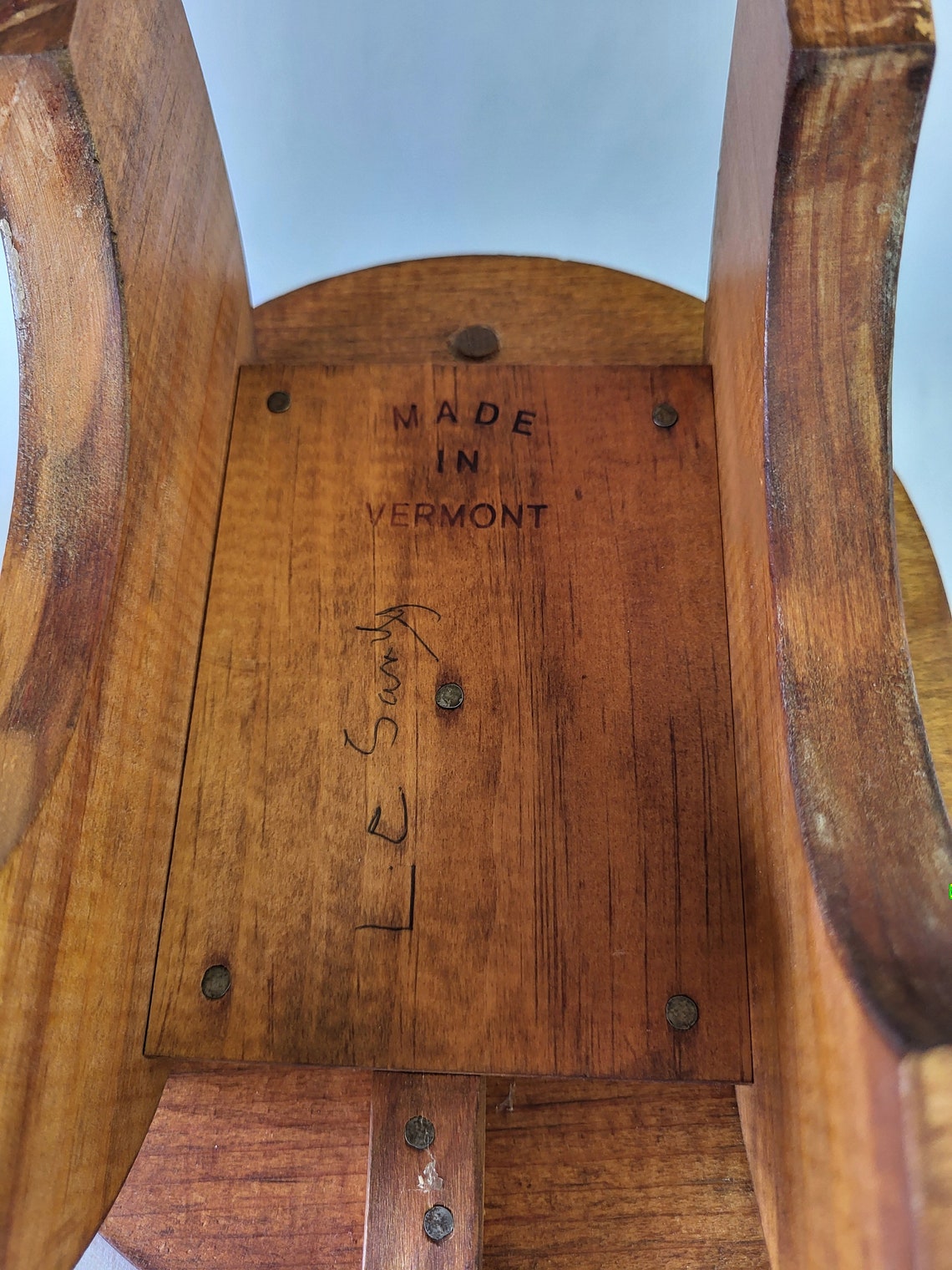 Vintage Small Wooden Turtle Stool, Handmade Artist Signed USA - Etsy