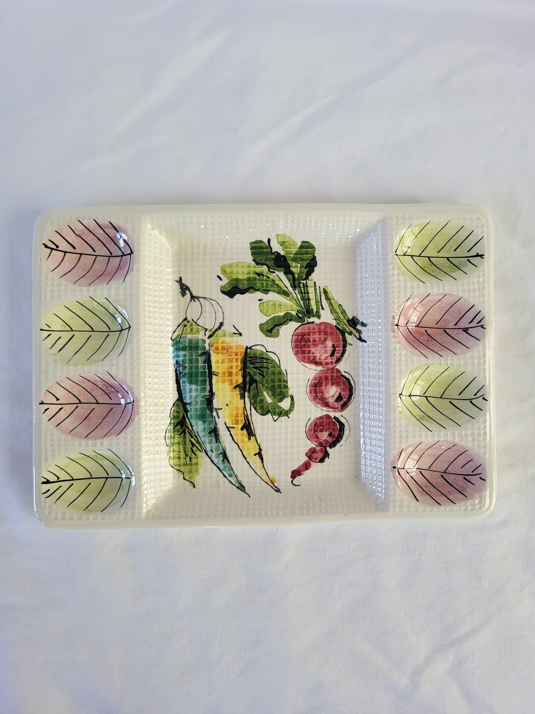 Vintage Italian Hand Painted Ceramic Appetizer Plate/serving Dish, MCM ...
