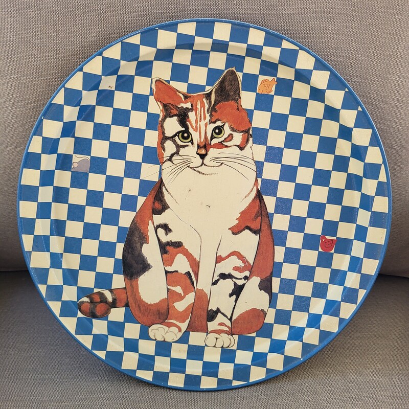 Checkerboard Cat - Etsy