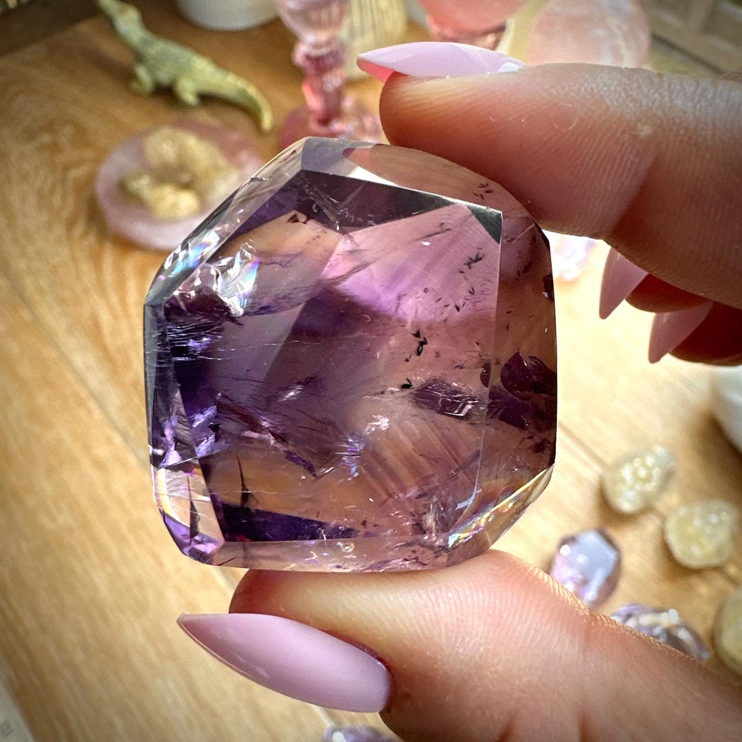Large Deep Purple Amethyst Freeform With Rainbows High Quality Natural ...