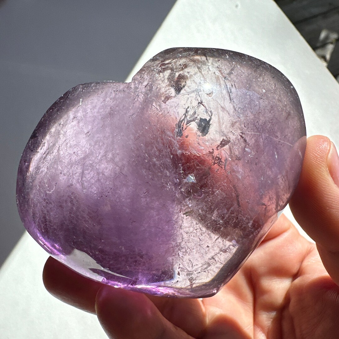 Amethyst Heart Crystal Gemmy Collectors Crystal Meditation Crystal ...
