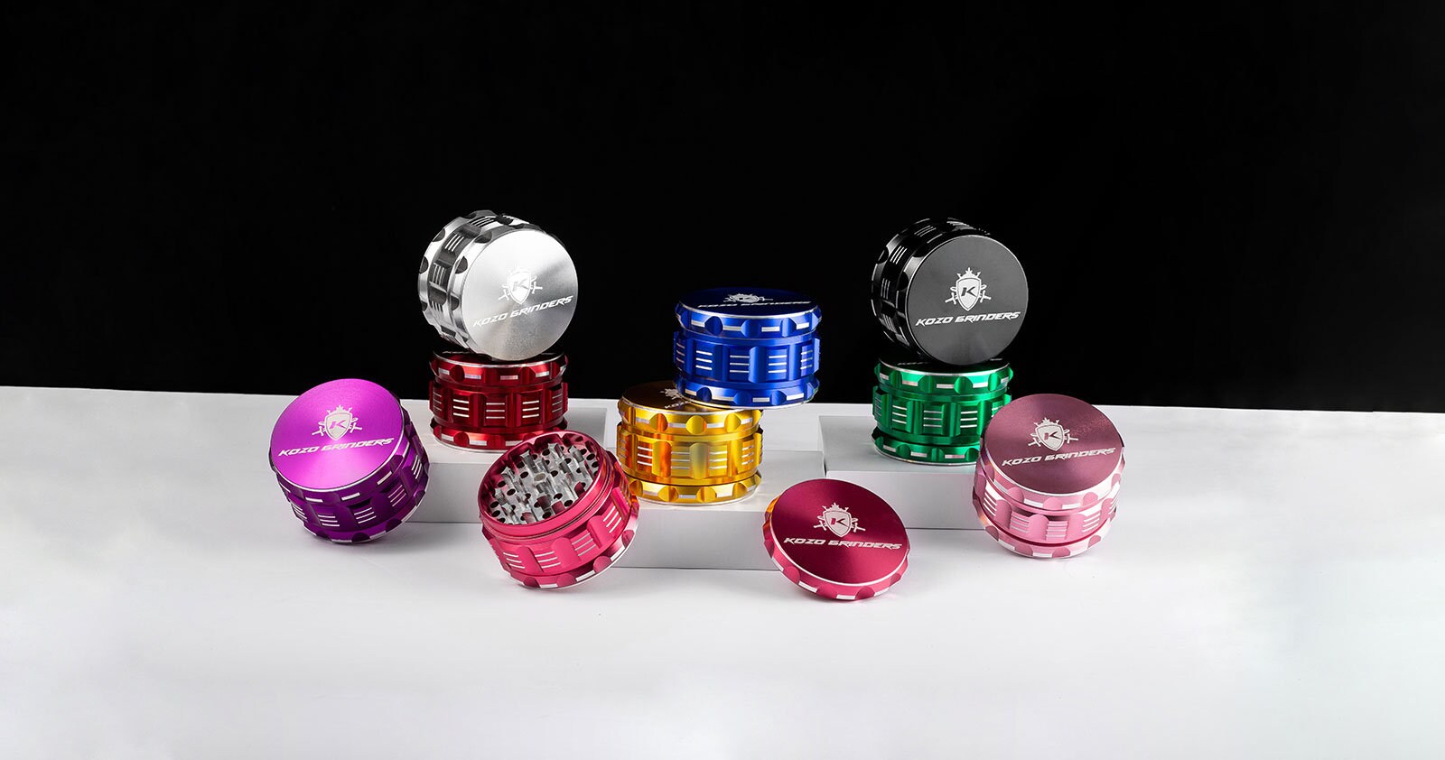 Kozo Grinder 3 various Colors Available Herb Grinder 3 Inches Dry Herb ...