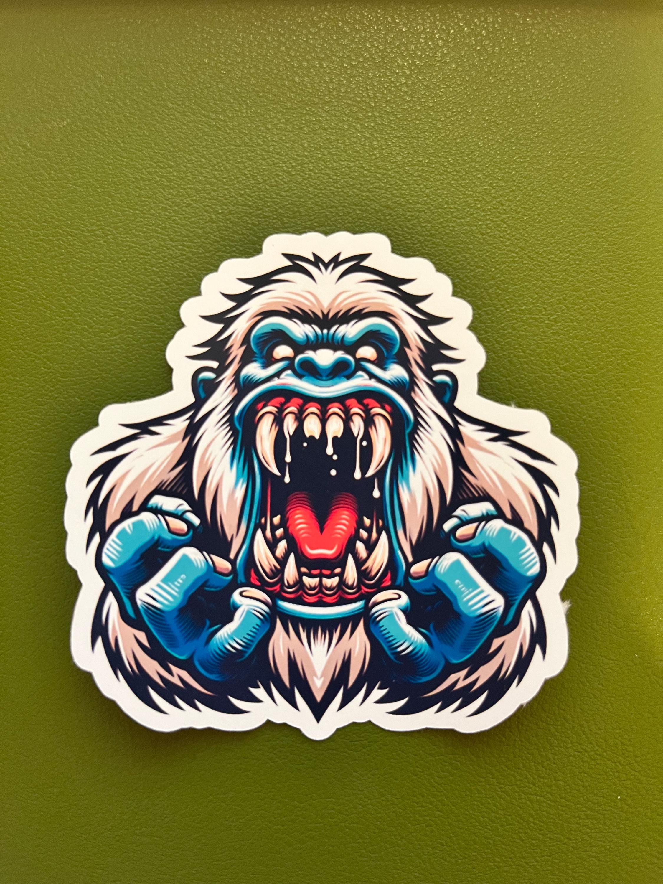 Angry Yeti Sticker / Vinyl Sticker / Laptop Sticker / Water Bottle ...