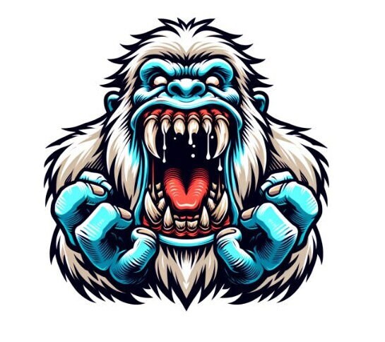 Angry Yeti Sticker / Vinyl Sticker / Laptop Sticker / Water Bottle ...