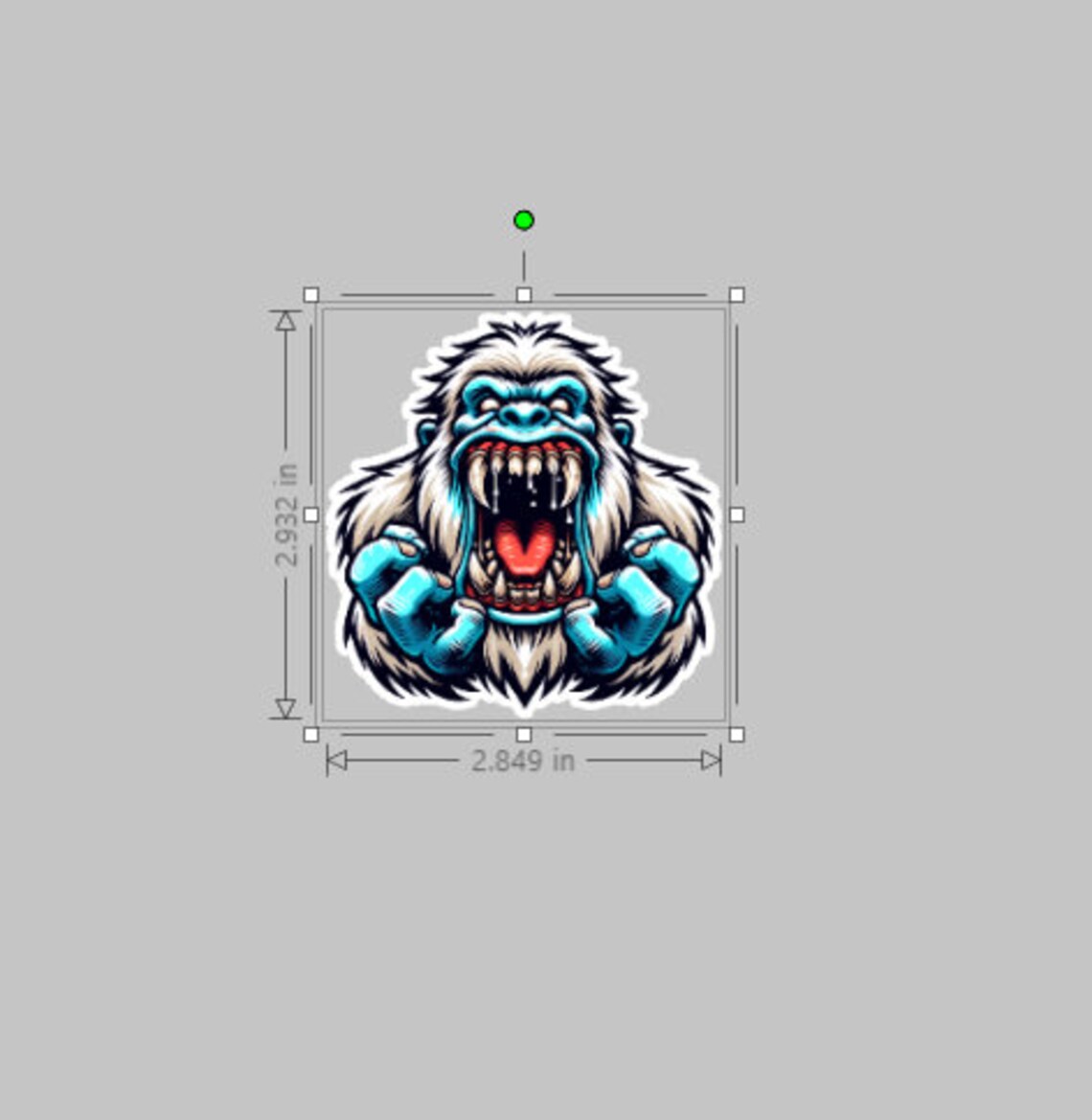 Angry Yeti Sticker / Vinyl Sticker / Laptop Sticker / Water Bottle ...
