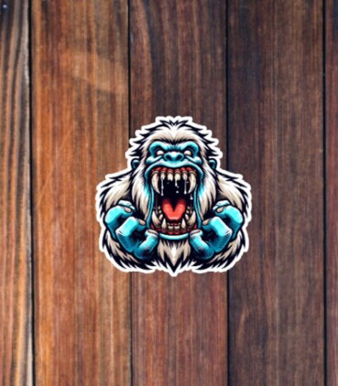 Angry Yeti Sticker / Vinyl Sticker / Laptop Sticker / Water Bottle ...
