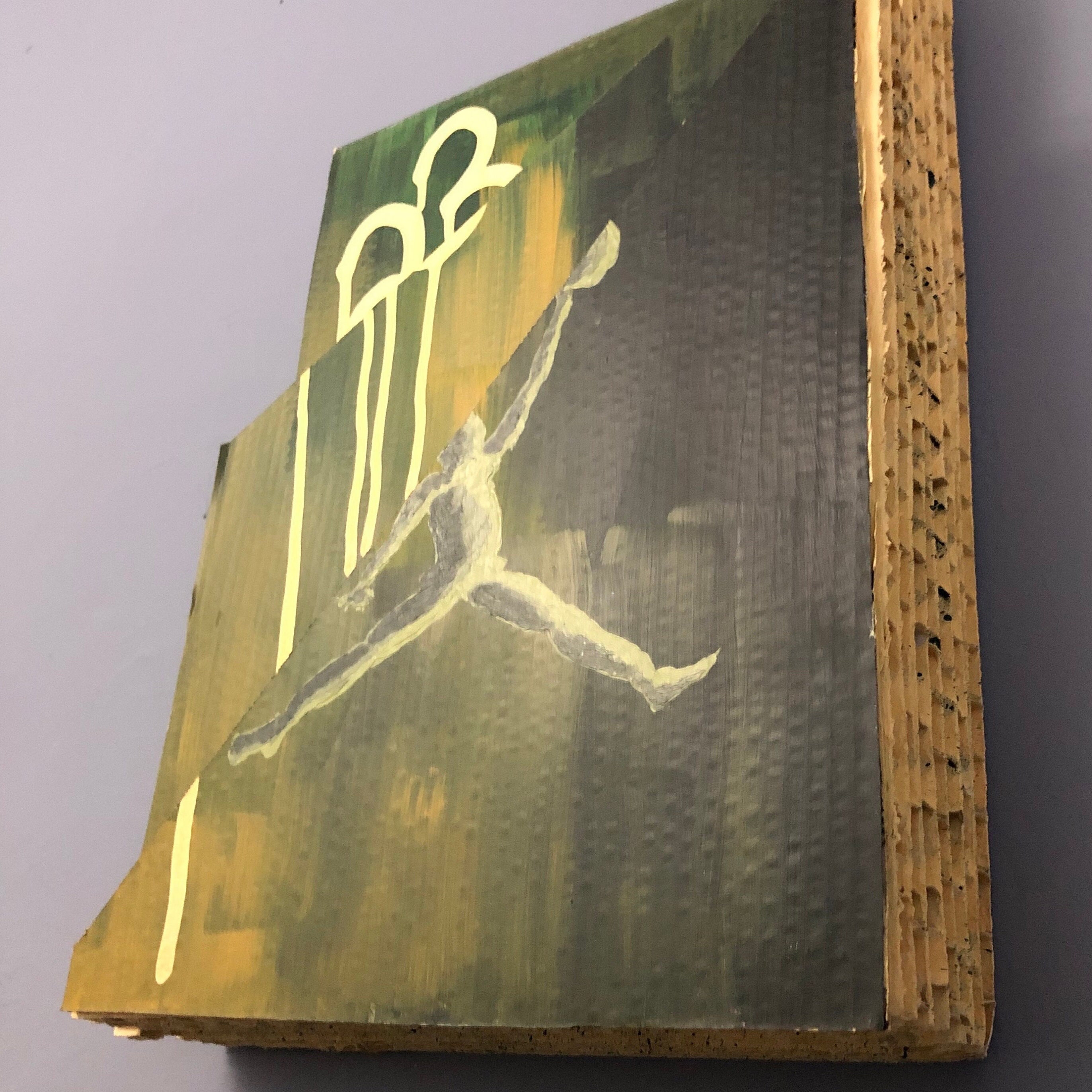 Air Jordan Pastel Yellow Logo Wall Art Unique Sneaker Painting ...