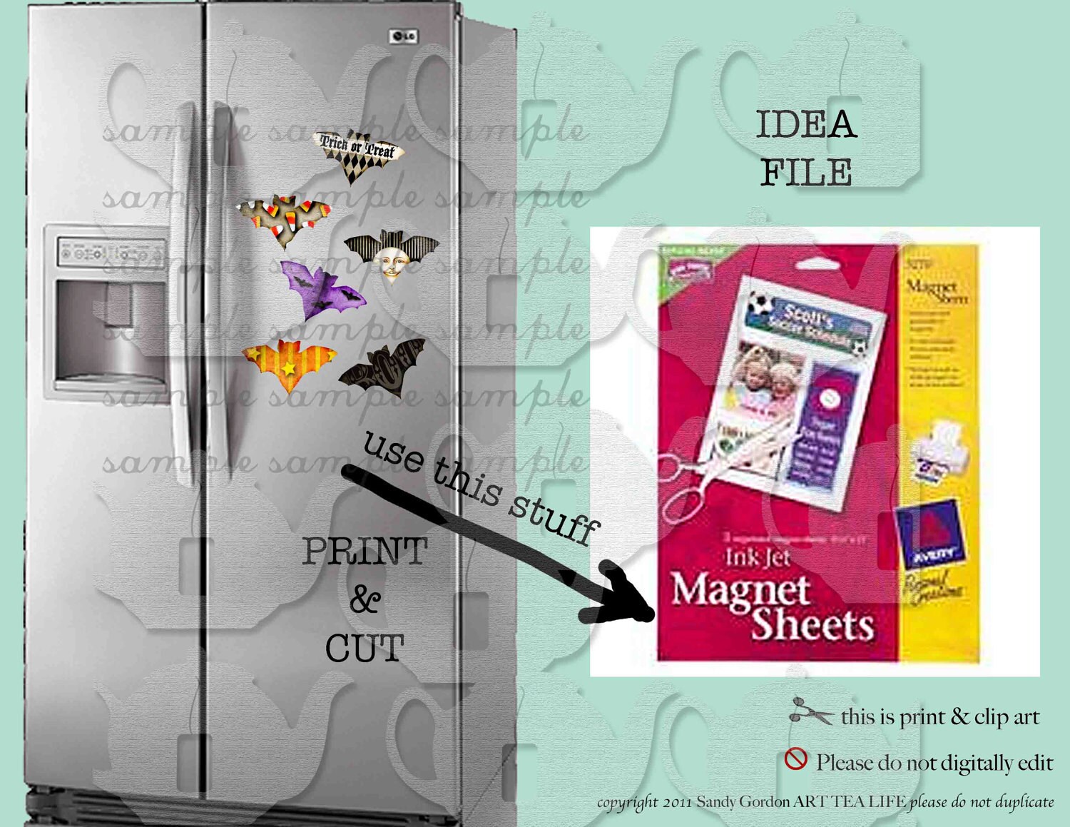 Bat Tea Sheet Digital Collage Sheet File ART TEA LIFE Clip Art - Etsy