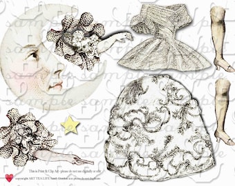 Moon Decoupage Paper - Etsy