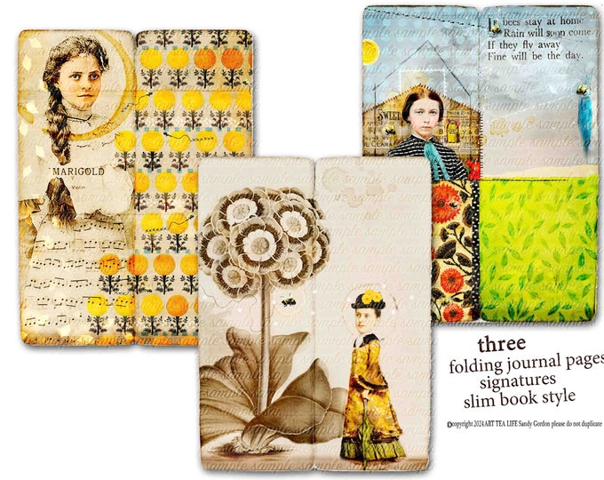 ART TEA LIFE Sweet Tweets Paper Doll Collage Sheet Set Printable ...