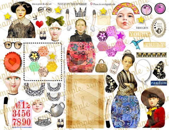 Random Collage Drawings