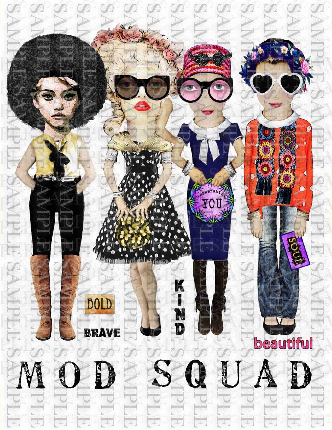 ART TEA LIFE Old and New Collage 2 Sheet Set Paper Doll Parts Digital ...