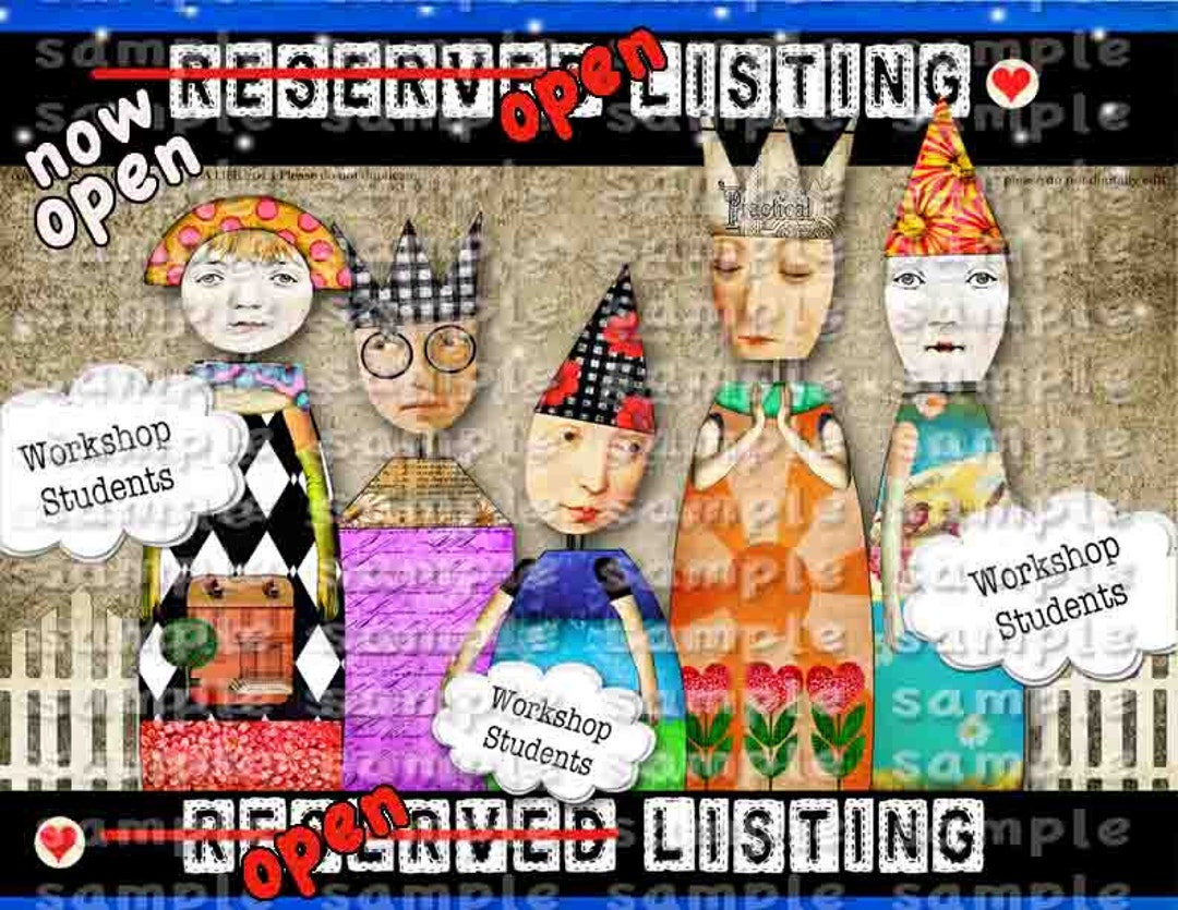 ART TEA LIFE Doll Workshop Printable Collage Sheet Set Previously for ...