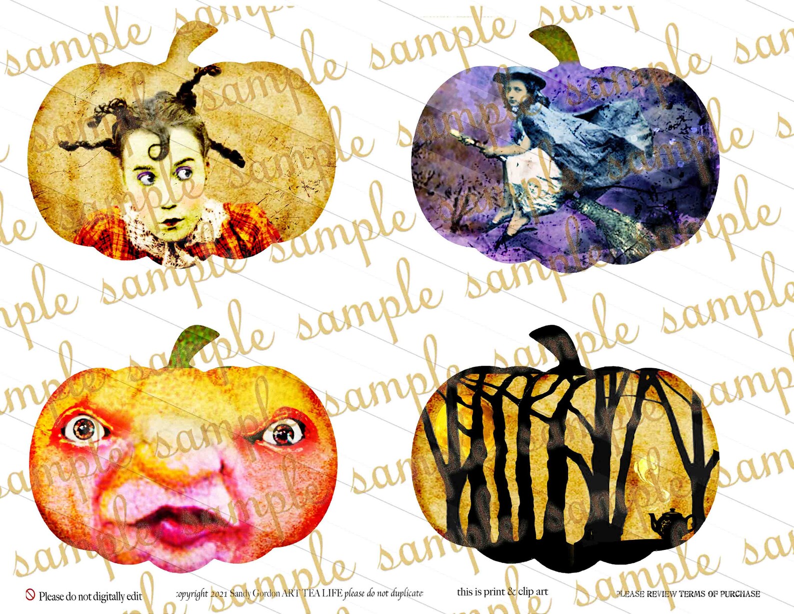 ART TEA LIFE Pumpkin Patch Collection Banner Garland Tags - Etsy