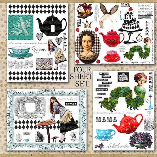 Alice in Wonderland Teapot Printable - Etsy