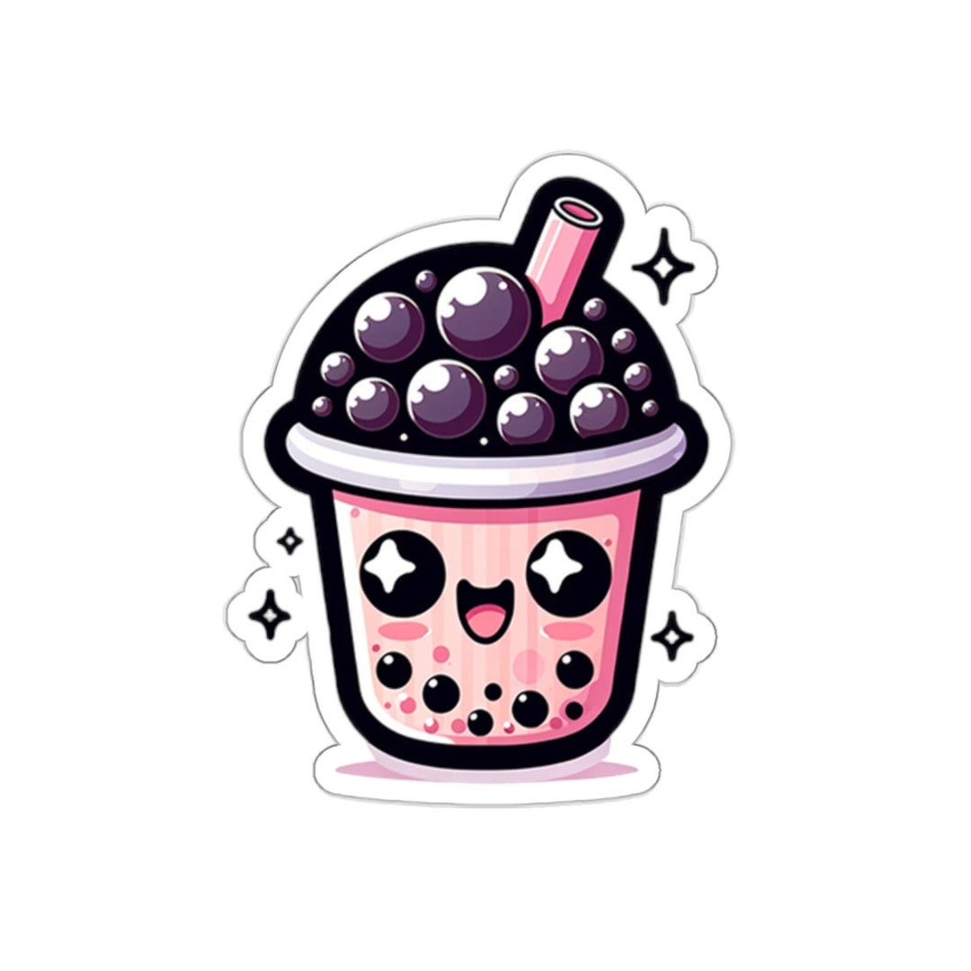 Boba Sticker Food Sticker Boba Milk Tea Sticker Boba Transparent ...