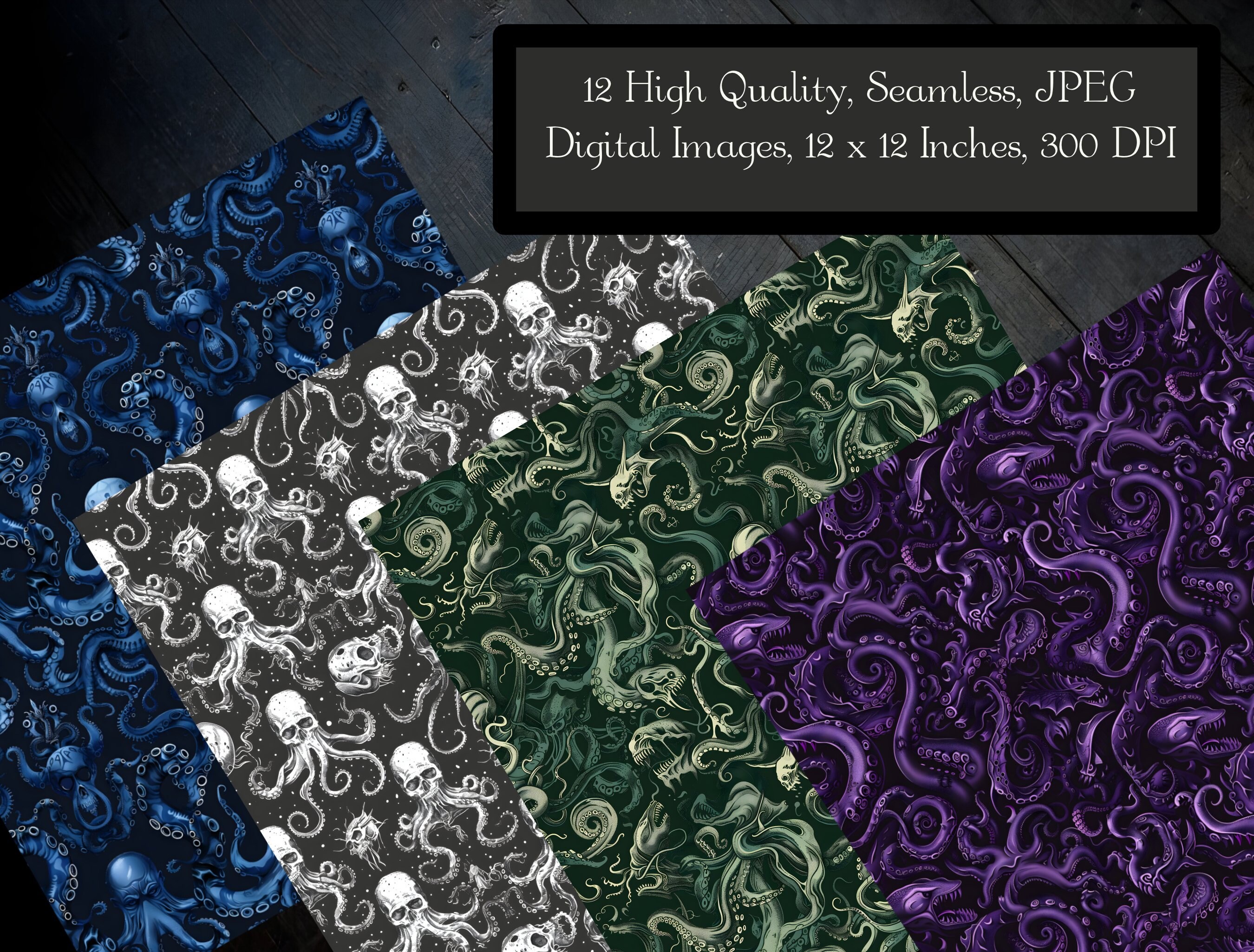 Lovecraftian Digital Papers, Seamless Cosmic Eldritch Horror Download ...