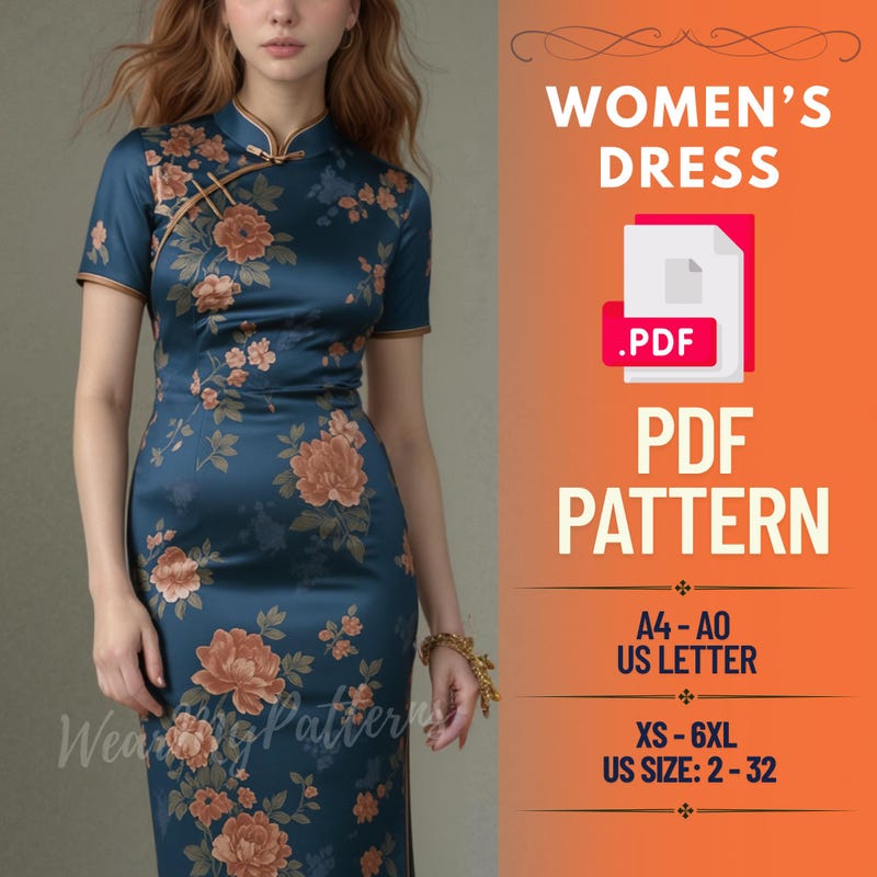 Cheongsam Pattern - Etsy
