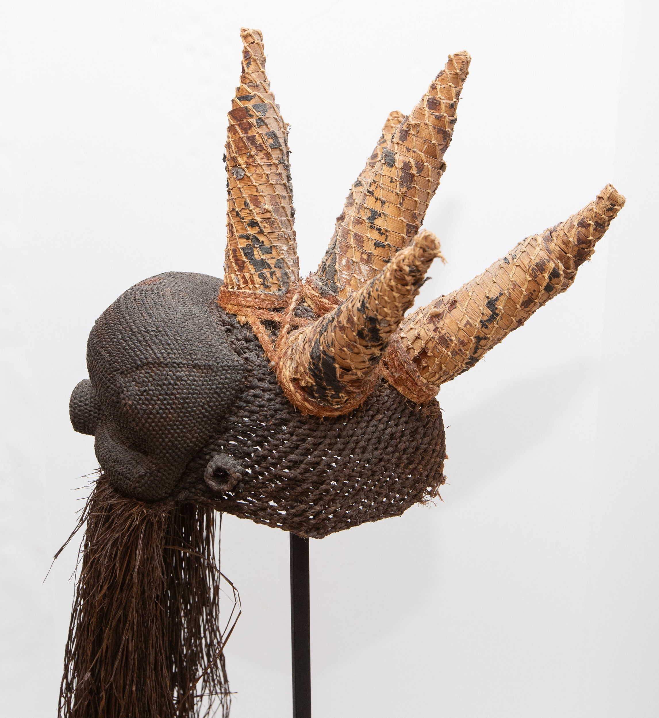 Salampasu of Congo Ceremonial Fiber Rafia Mask Mid 20th Century With ...