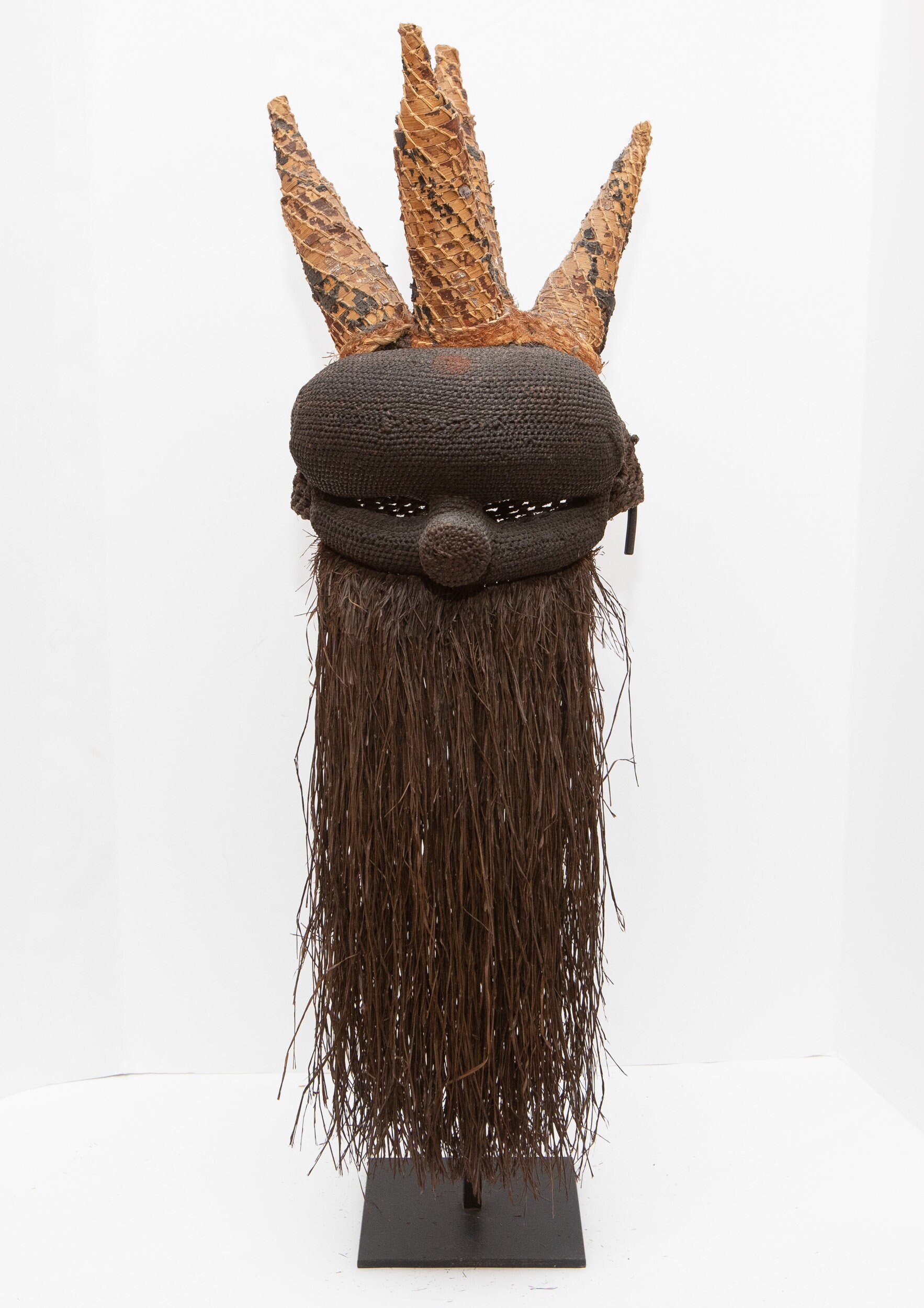 Salampasu of Congo Ceremonial Fiber Rafia Mask Mid 20th Century With ...