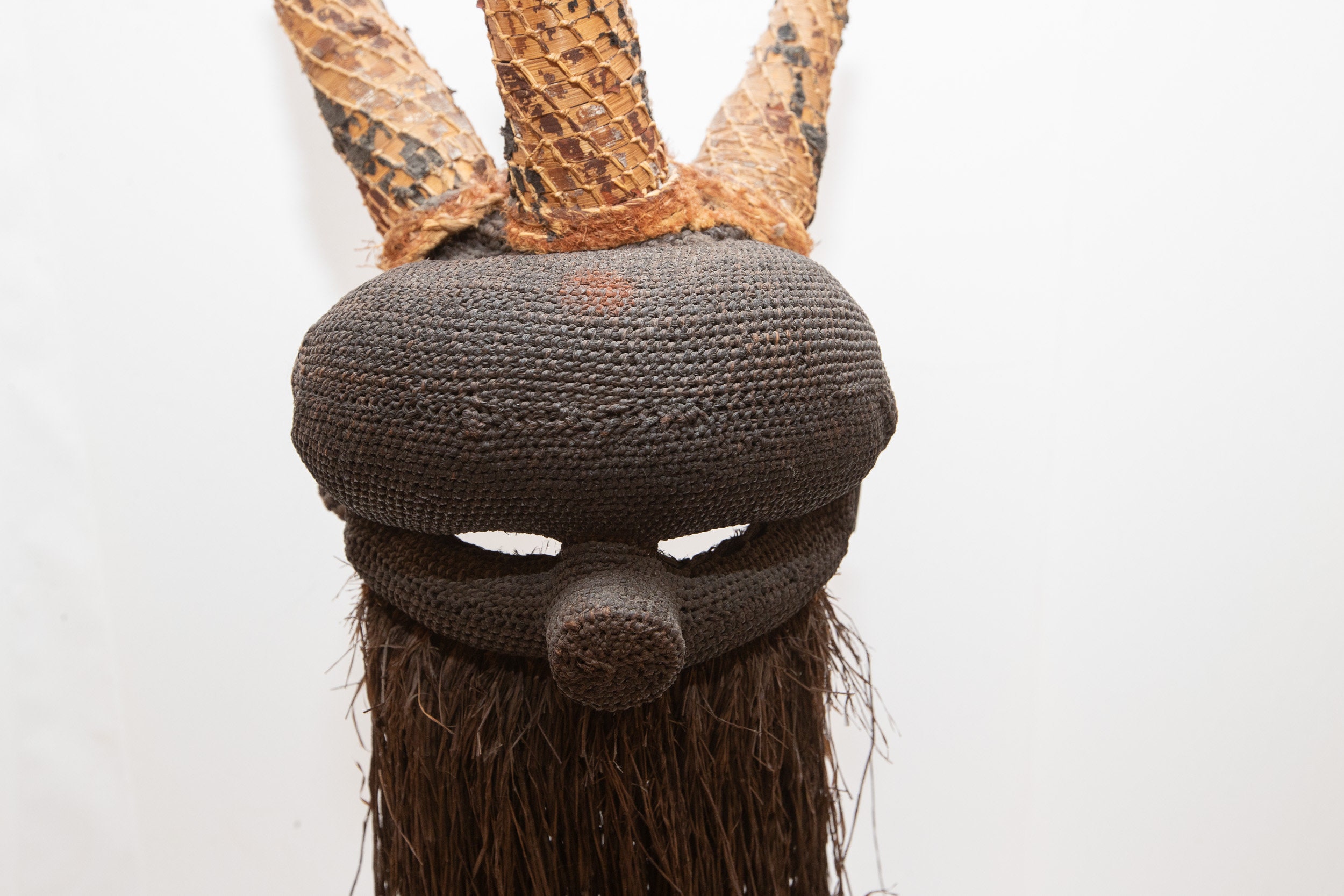 Salampasu of Congo Ceremonial Fiber Rafia Mask Mid 20th Century With ...