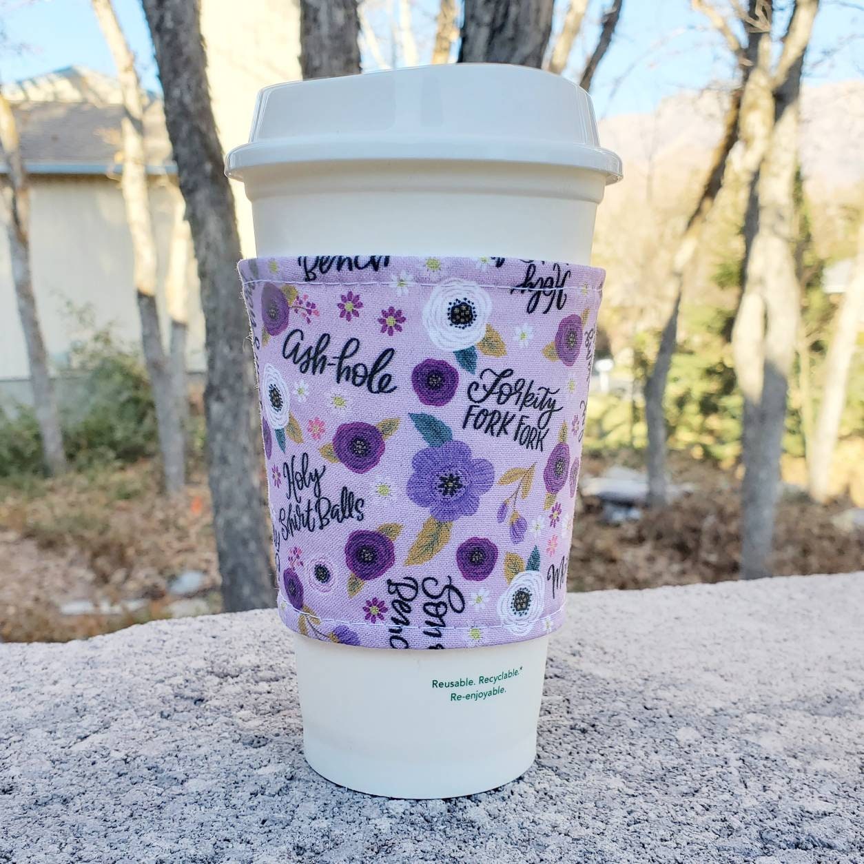 Hot or Iced Coffee Cozies / Fabric Coffee Cozy / Coffee Sleeve / Coffee ...