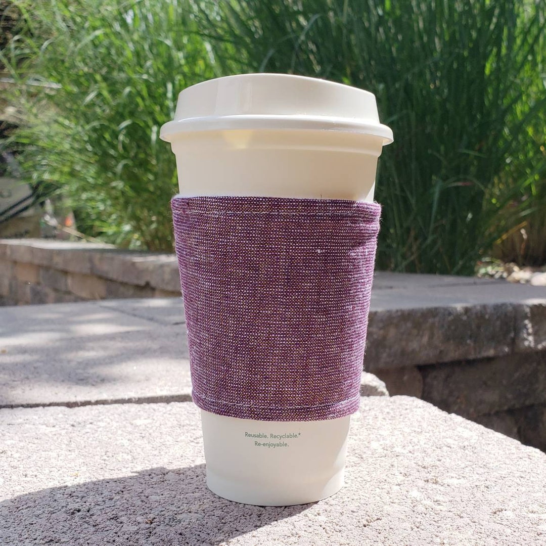 Hot or Iced Fabric Coffee Cozy / Cup Sleeve / Coffee Sleeve / Essex ...