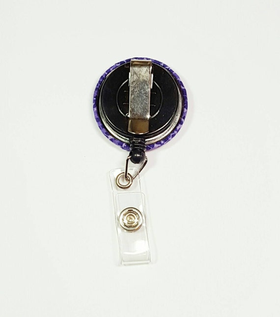 Retactable ID Badge Reel ID Badge Halter Namensclip Badge Pull Button Badge Holder Gewehr Papier Co Ivory Floral