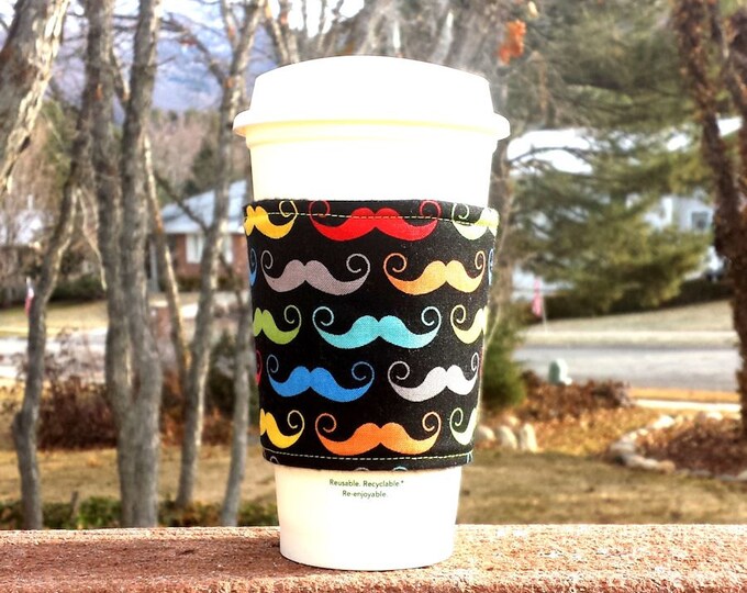 Fabric Coffee Cozy / Coffee Cup Holder / Coffee Sleeve / Tea Sleeve ...