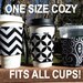 Hot or Iced Fabric Coffee Cozy / Cup Holder / Coffee Sleeve / Tea ...