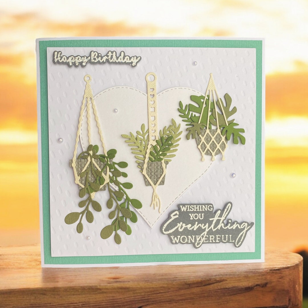 Hanging Plant Birthday Greetings Card - Etsy