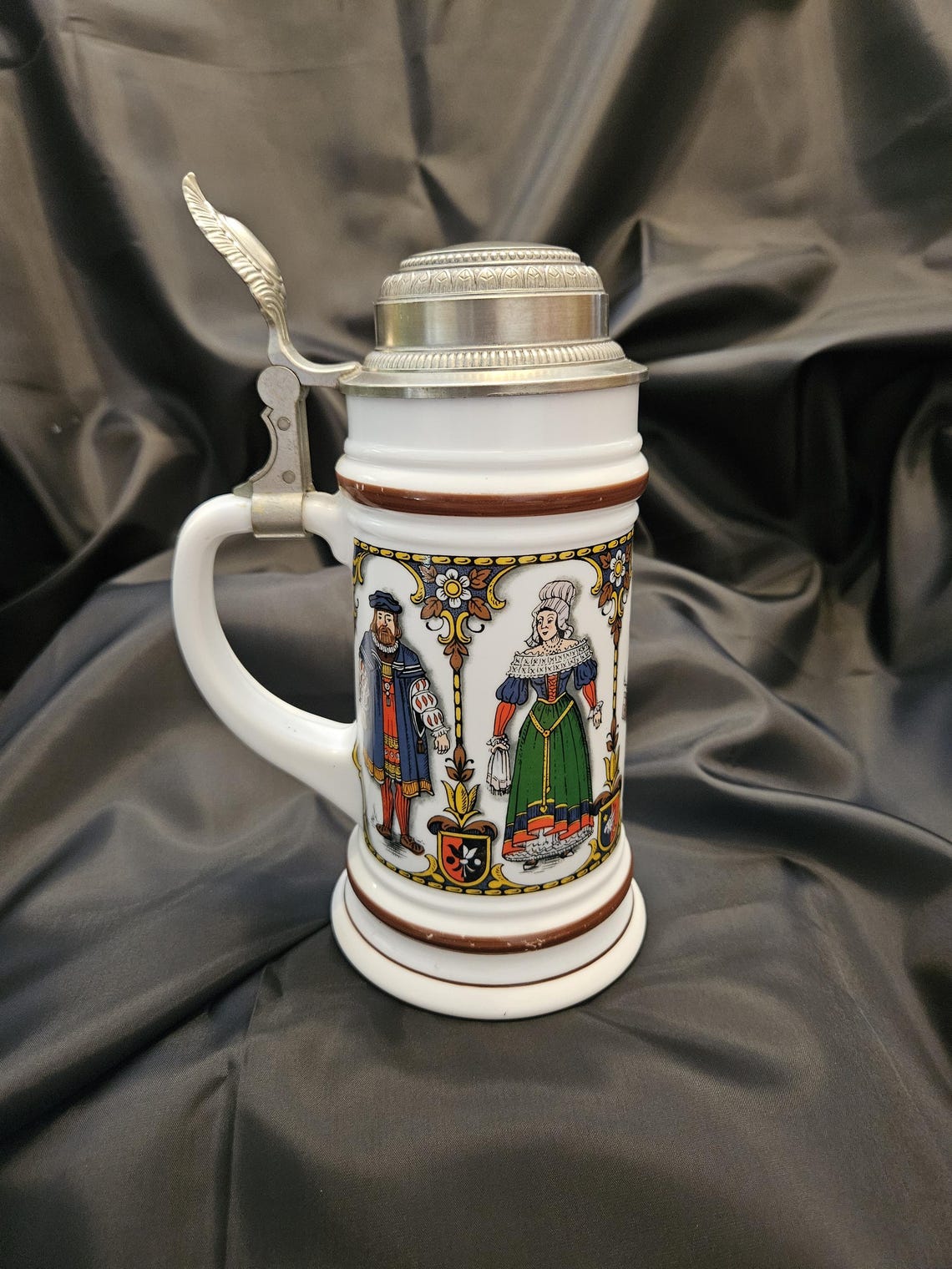 Vintage BMF German Beer Stein Lidded Zinn Beer Mug - Etsy
