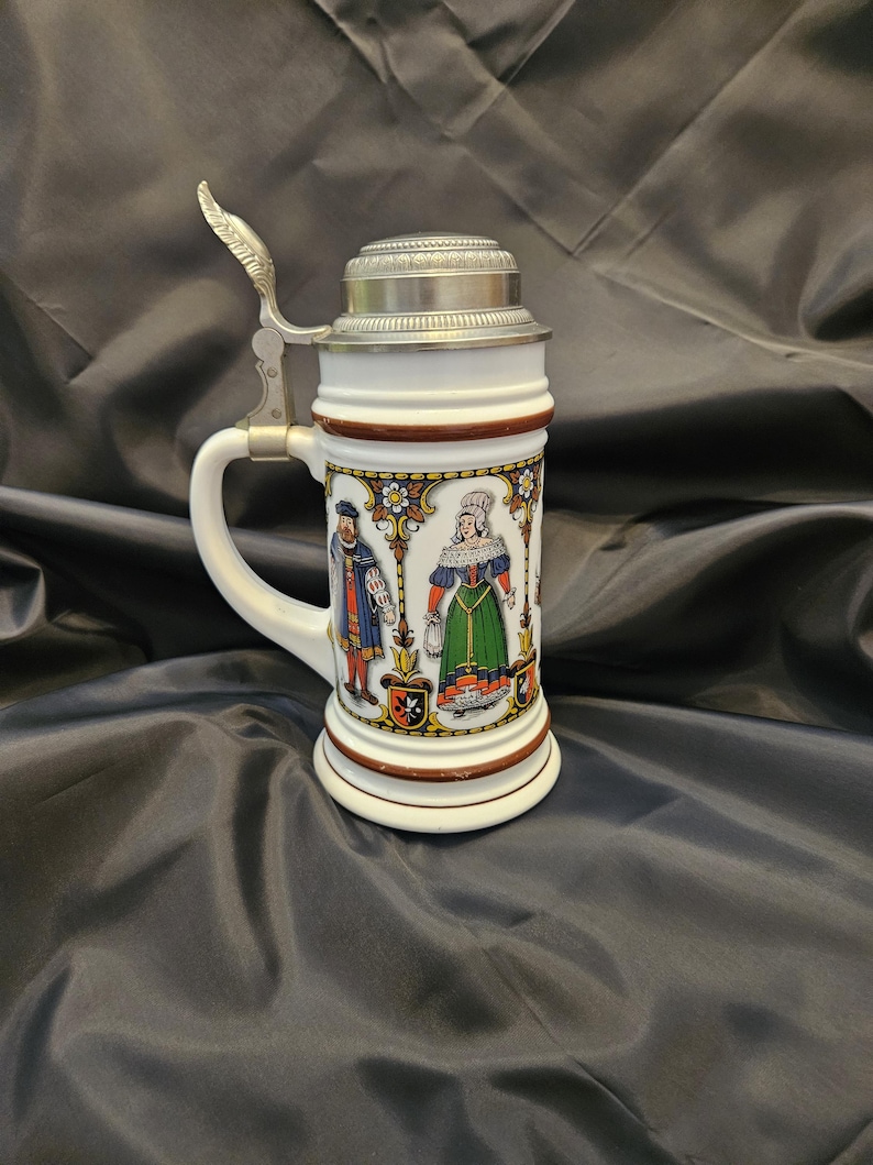 Vintage BMF German Beer Stein Lidded Zinn Beer Mug - Etsy