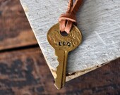 Leo Key Vintage Key Necklace Brass Lion Key Masterlock - Etsy