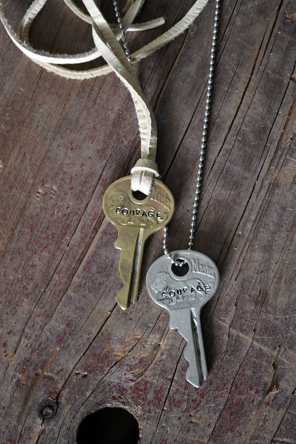 Key of Courage Vintage Key Necklace Brass Lion Key - Etsy