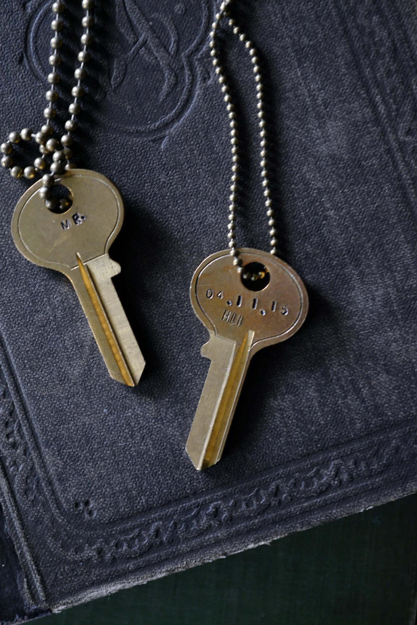 Mr & Mrs Matching Key Necklaces Wedding Keys His and Her | Etsy