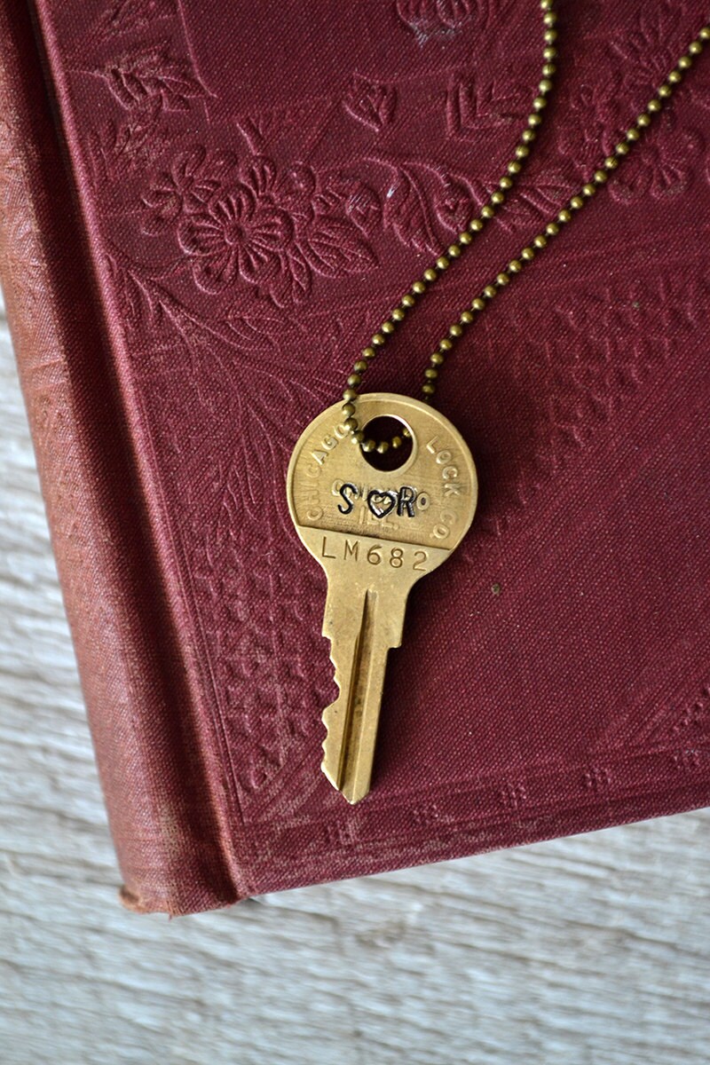 Initials Of Love Key Hand-stamped Key Wedding Gift Key | Etsy