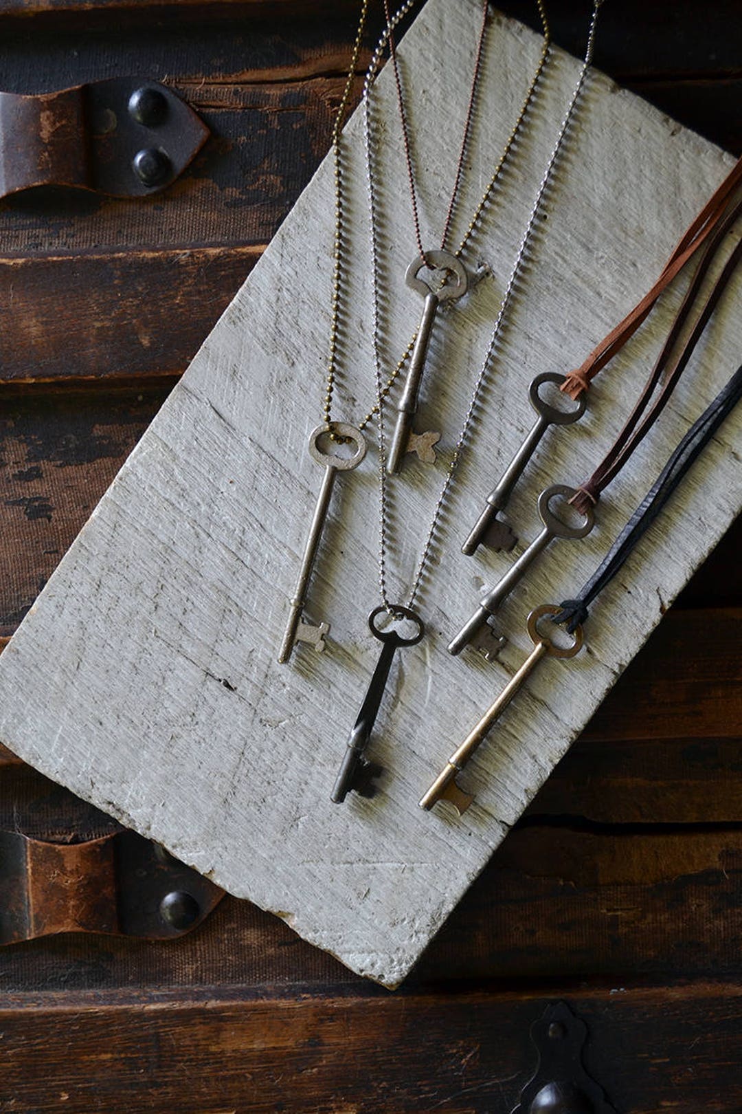 Skeleton Key Necklace - Mystery Key Necklace - Vintage Skeleton Key ...