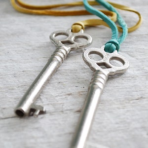 The Summer Key - Vintage Taylor Skeleton Key - Womens Key Necklace ...