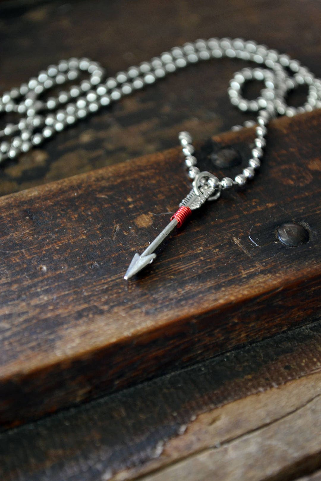 Silver Lucky Arrow Necklace - Wire Wraped Arrow - Custom Arrow Necklace ...