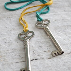 The Summer Key - Vintage Taylor Skeleton Key - Womens Key Necklace ...